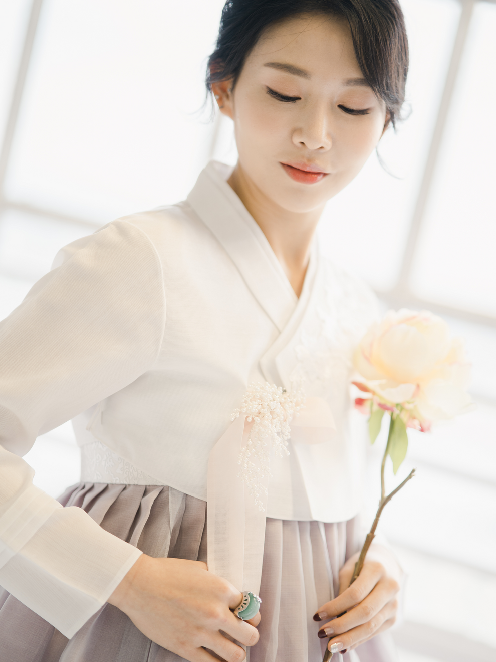 White Sumi Jeogori Jacket – LEEHWA WEDDING & HANBOK